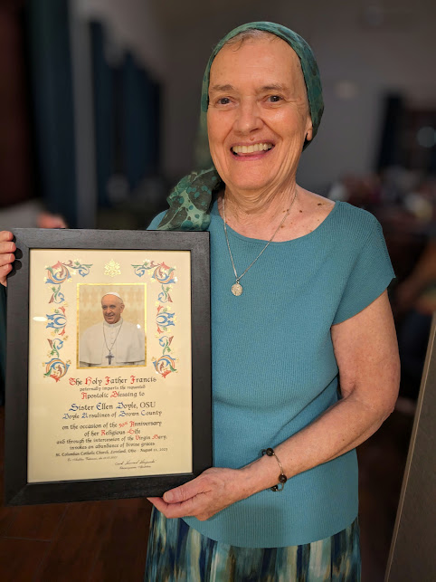 Sr. Ellen Doyle, OSU Celebrates 50th Anniversary of Final Vows