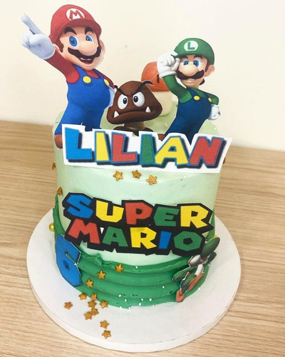 Layer cake "SUPER MARIO" - 8/10 parts | Cupcakes TAKO