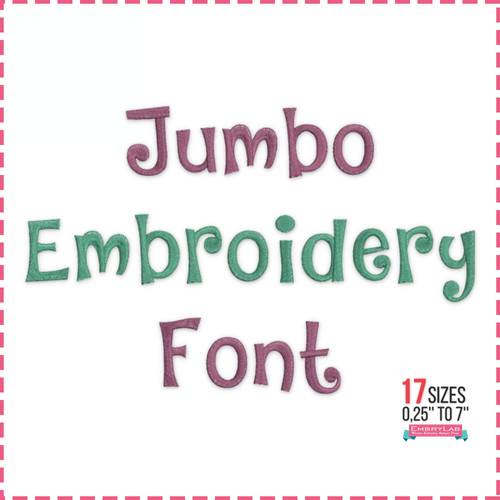 Jambo Embroidery Font. BX+10 Formats. Machine Embroidery | EmbryLab
