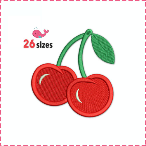 Cherry Embroidery Design. Machine Embroidery Design | EmbryLab