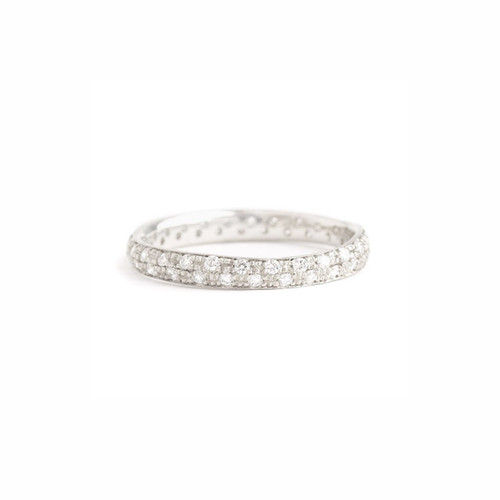 white gold 'narrow diamond pave' band | Maxs Jewelry