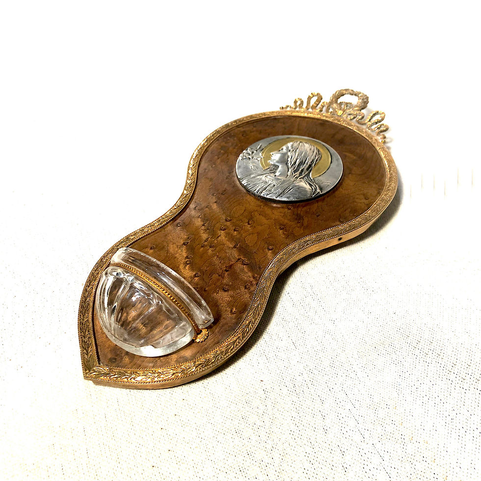 SOLD: Antique Louis XVI Gilt, Silver, and Crystal Holy Water Font | c ...