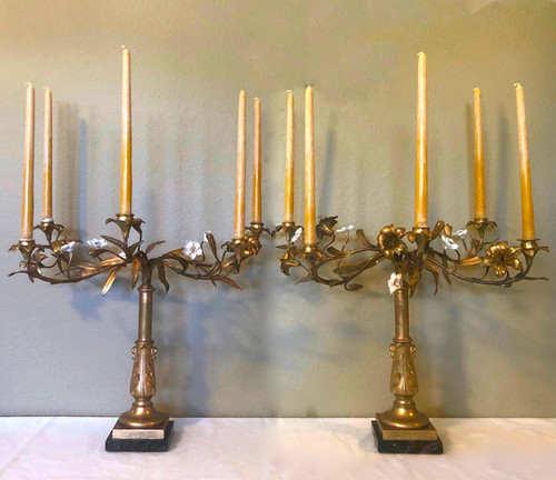 SOLD: Regency Fire Gilt Girandole Candelabra Pair- Lord Acland Circa ...