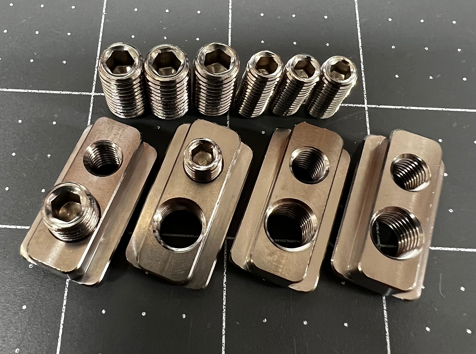 Locking dual titanium track nut set | Hydrofoil Wingscrews