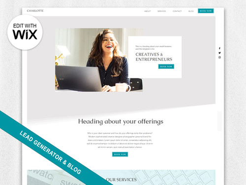 Charlotte Wix Website Template for coaches, influencers and bloggers ...