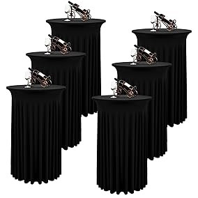 Wavy Round Cocktail Table Covers | TONA Event Space LLC