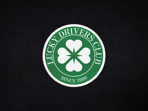 LUCKY DRIVER ROUND STICKER | VEIN Automotive