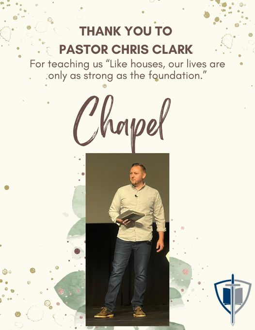 Thank you, Pastor Clark!