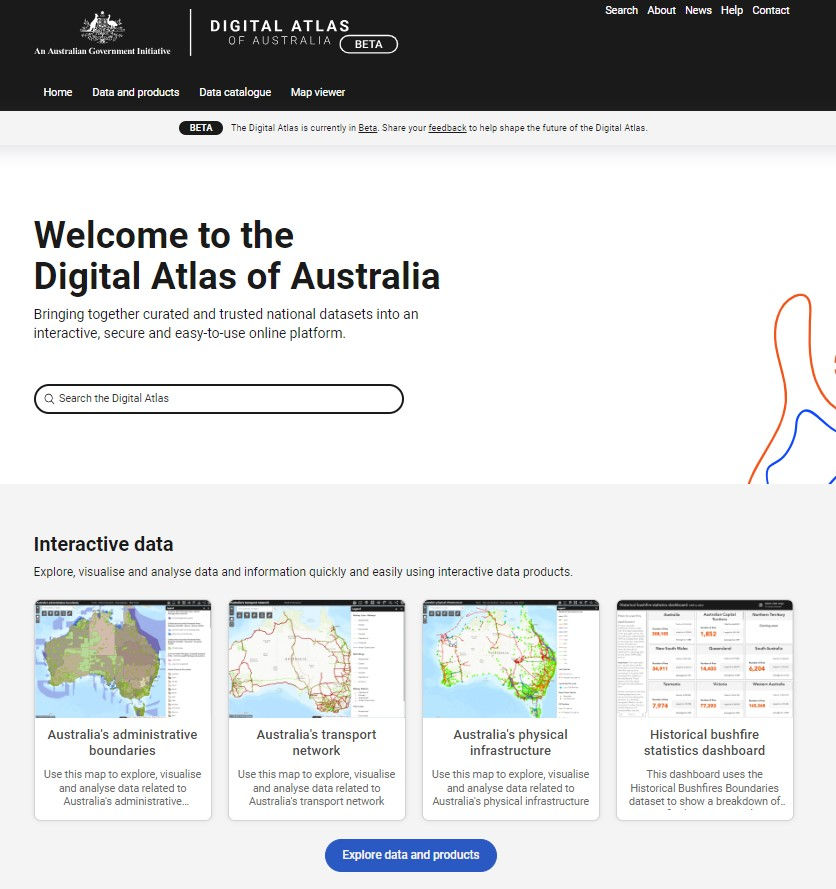 Digital Atlas of Australia - Beta Release