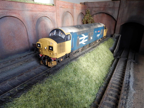 'O Gauge Class 37027 Loch Eil Weathered Large Logo Blue Livery'
