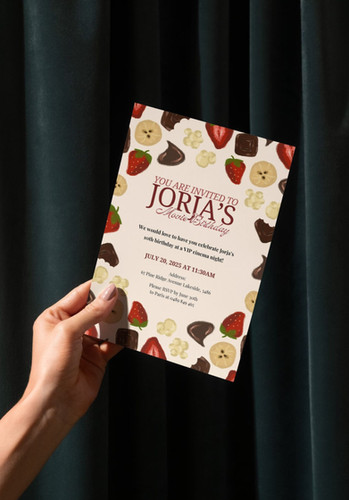 Movie Snacks - Invite Template | Mariposa Facepaint