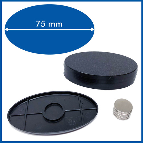 Oval - 75mm Base - 5 Pack with included Magnets | Cobalt Keep