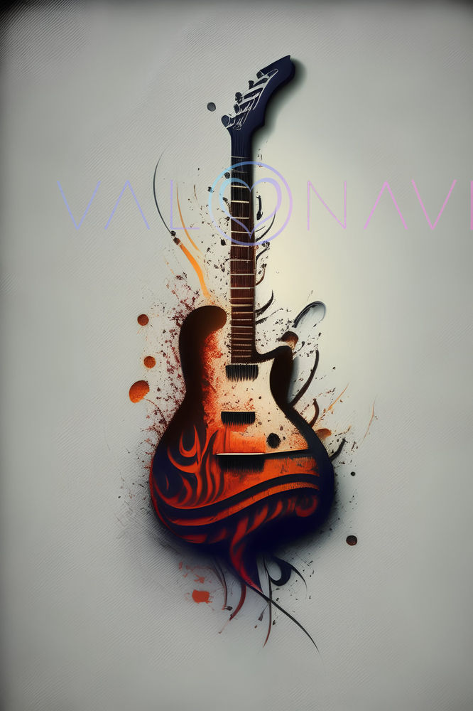 Abstract Guitar | GenerateContent.AI