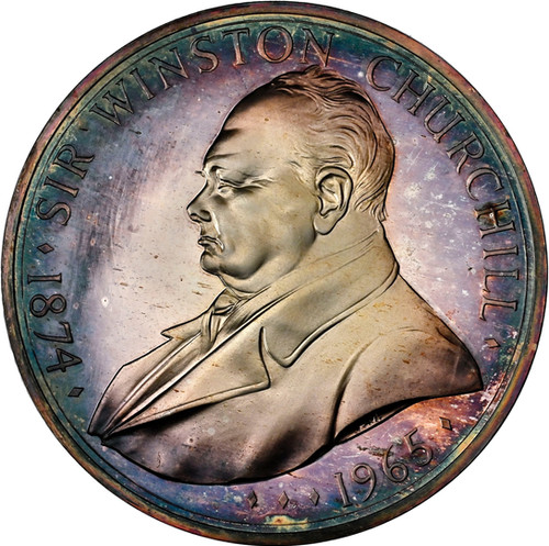 1965 Sir Winston Churchill silver medal MS68 NGC | Durham Coins