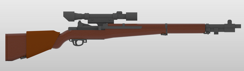 M1C Garand Sniper Rifle with M84 Scope | Battleground Models