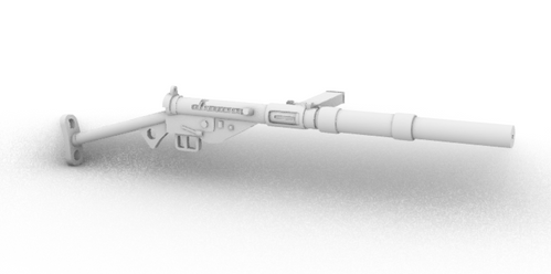 Sten Mark 2S Submachine Gun - T Stock - Silencer | Battleground Models
