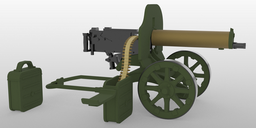 M1910 Maxim Machine Gun - WW1 - Smooth Jacket | Battleground Models