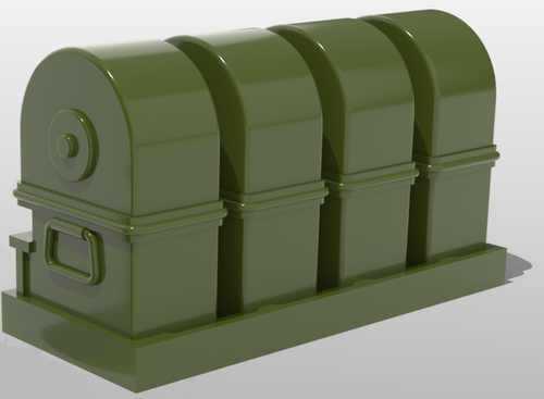 50 Cal Ammunition Chests M2 - "Tombstone" - with Shelf | Battleground ...