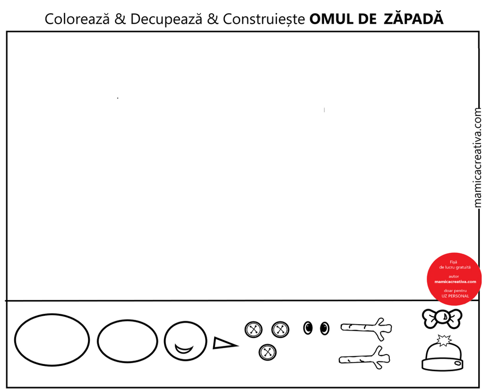 Coloreaza & Decupeaza OMUL DE ZAPADA