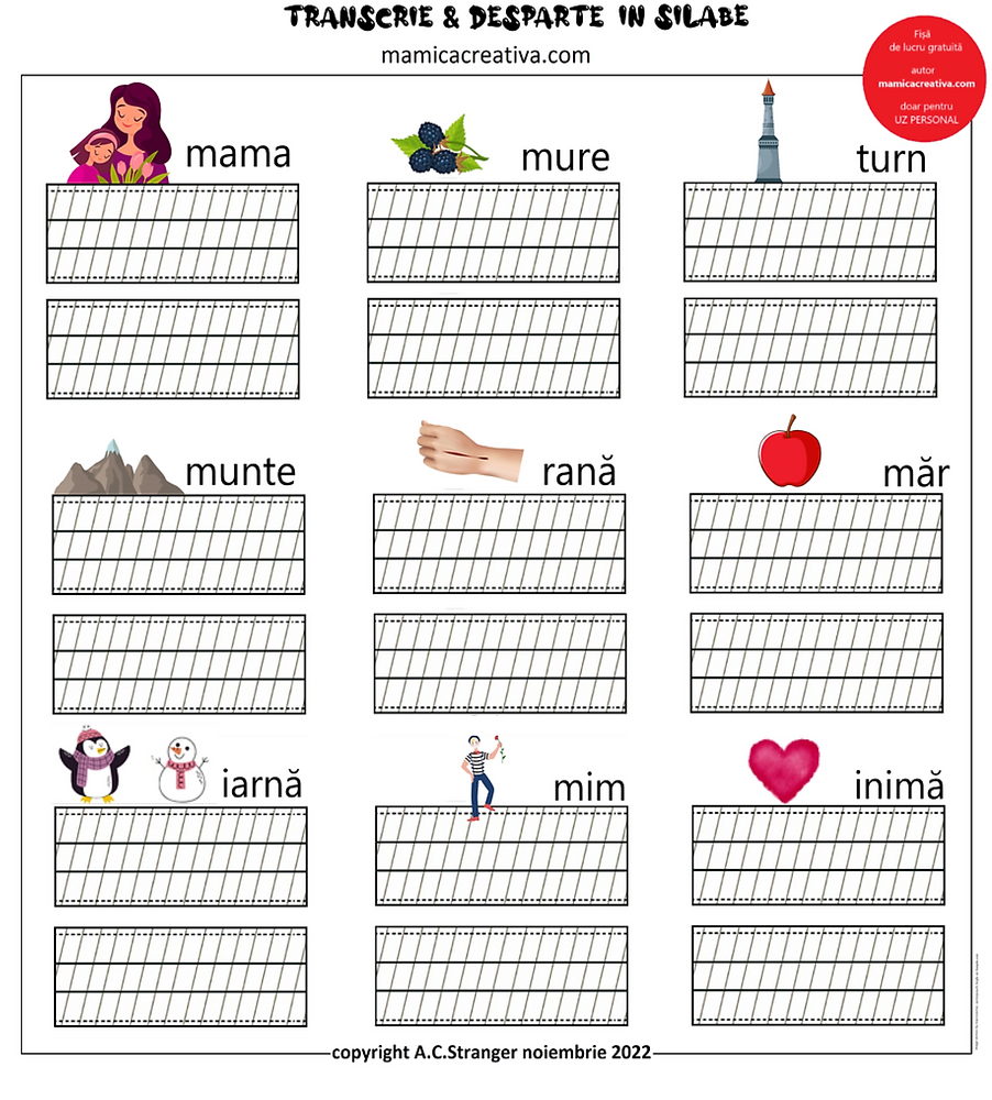 Transcrie & Desparte in silabe