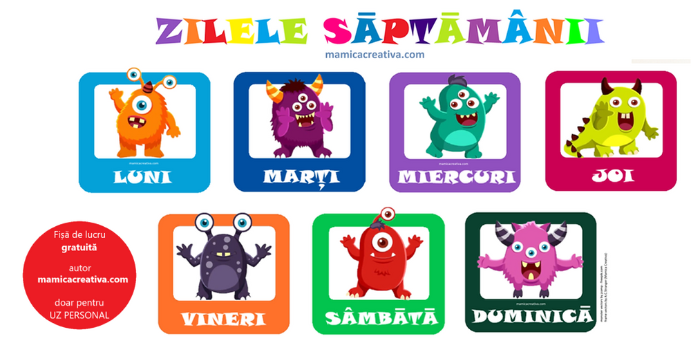 Zilele saptamanii & Monstruleti