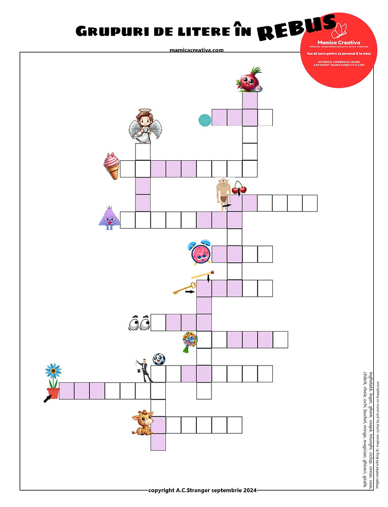 Grupuri de litere in REBUS