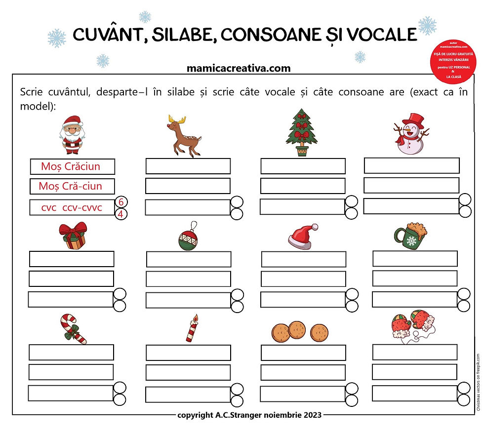 Consoanele si vocalele cuvintelor