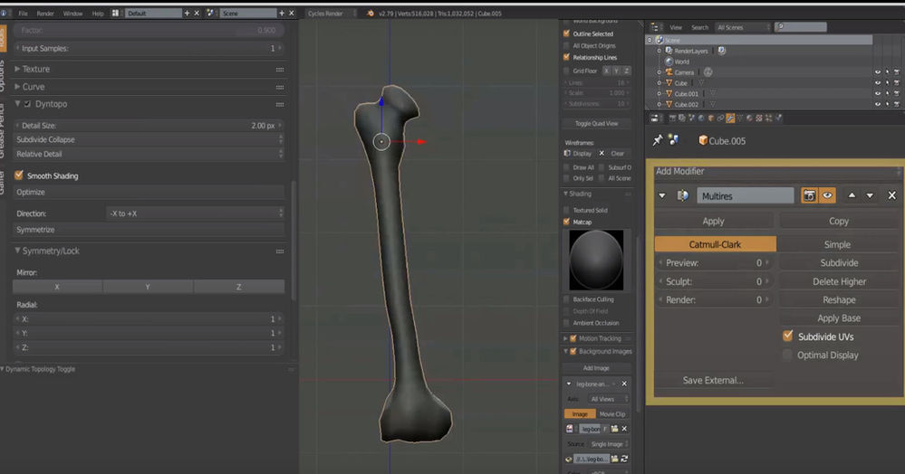 How to sculpt a LEG in Blender| [ENG]