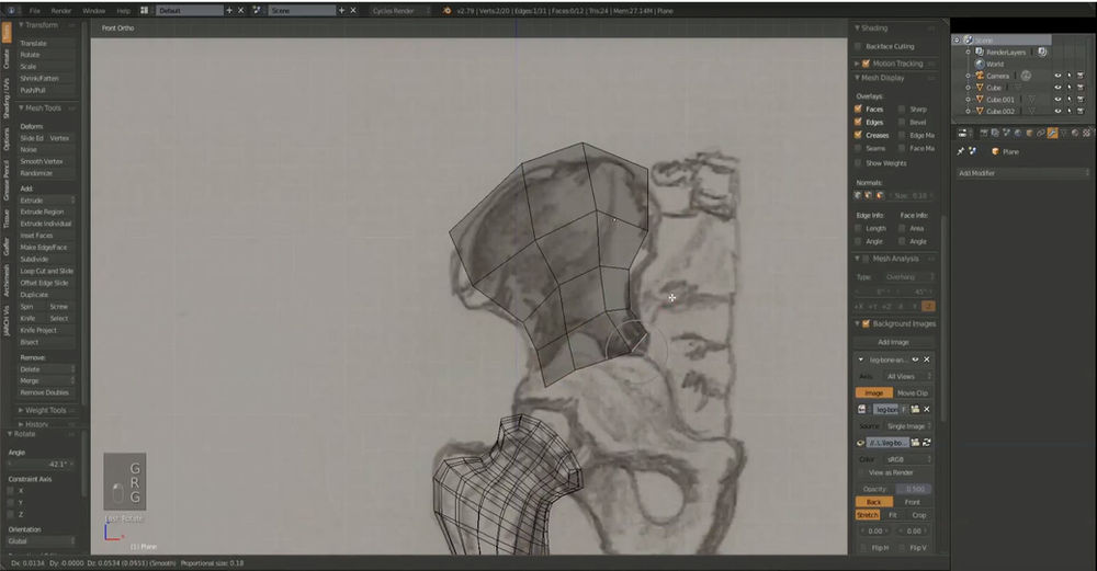 How to sculpt a LEG in Blender| [ENG]