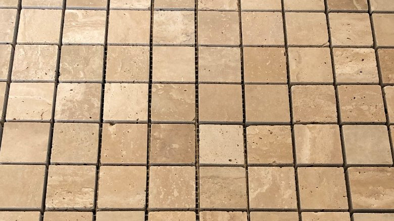 Travertine Small Square Mosaic Tiles | marblemosaics