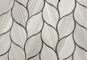 Woodern Marble Leaf Mosaic Tiles | marblemosaics