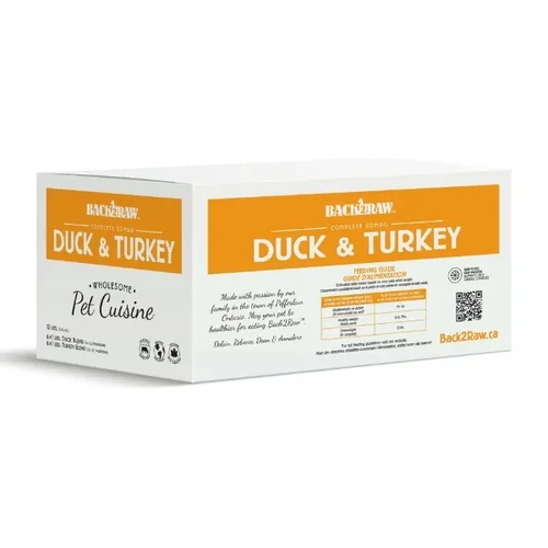 Back 2 Raw Complete Duck & Turkey Blend Combo 12 lb | CHOW Bella Pet Health