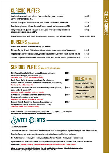 MENU | Papa Mo's | Bar