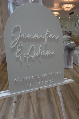 Arch Double Layered Welcome Sign | Prim&Topper Premium