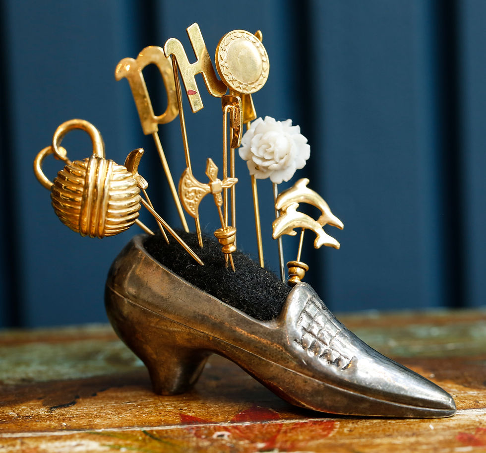 Sterling Vintage Shoe with Pins | MontclairAntiques