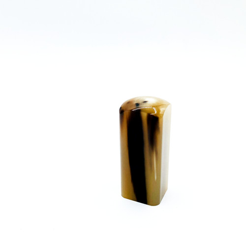 (Square type HANKO)Limited edition high-grade striped buffalo horn ...