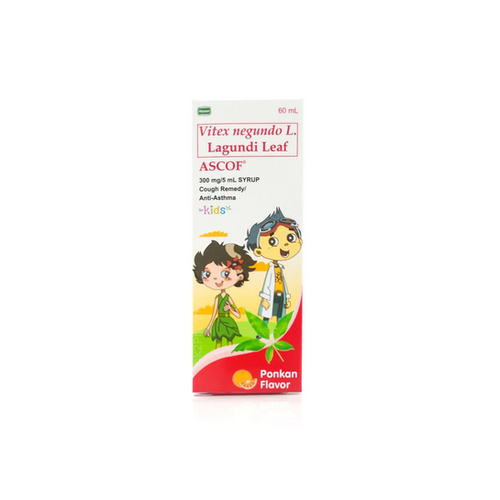 Ascof Lagundi Syrup for Kids Ponkan 60ml | Goodmed Pharmacy