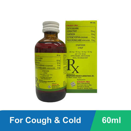 Dynatussin Syrup - 60ml/120ml - For Cough & Cold Relief | Goodmed Pharmacy