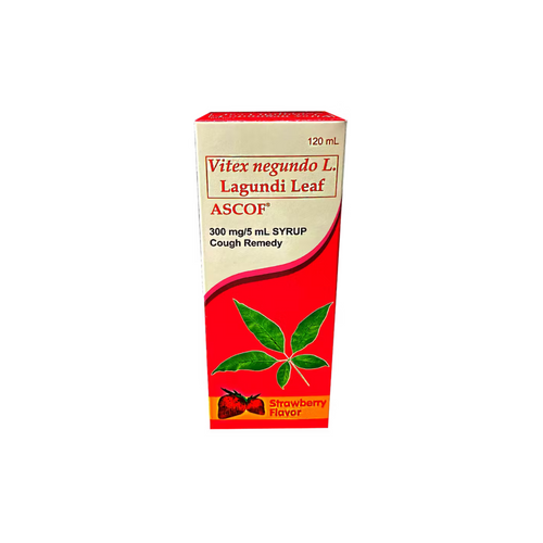 Ascof Lagundi Syrup for Kids Strawberry 120ml | Goodmed Pharmacy