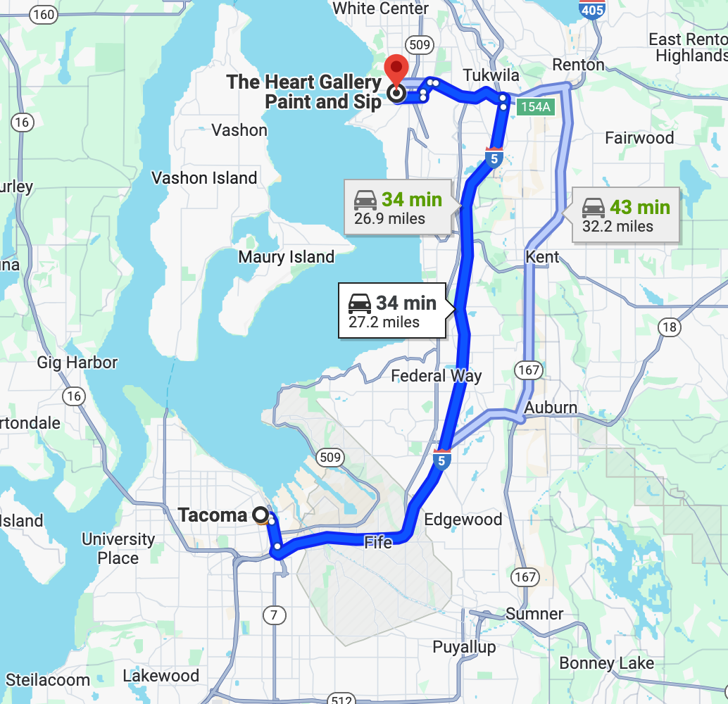 Getting Here From Tacoma | The Heart Gallery