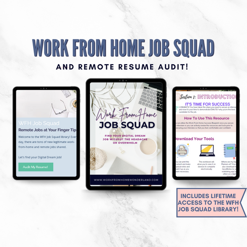 WFH Job Squad: Professional (Squad + Resume Audit) | WFH Wonderland