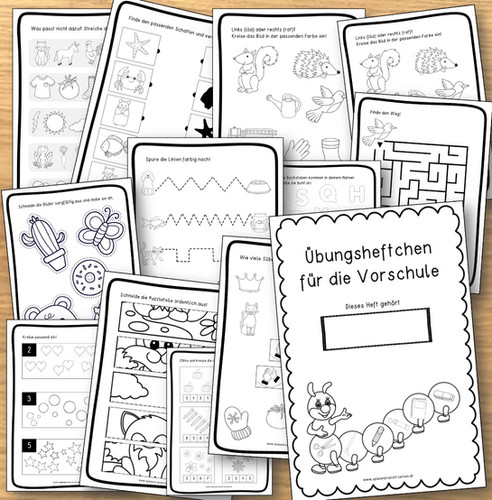 Vorschule 17-seitiges Übungsheftchen | SLL