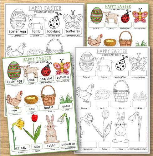 EASTER Vocabulary sheets | SLL