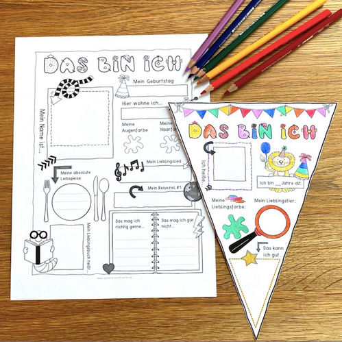 DAS BIN ICH – kreativer Steckbrief | SLL