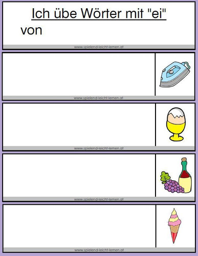 Streifenheftchen – Phonogramme "EI" | SLL