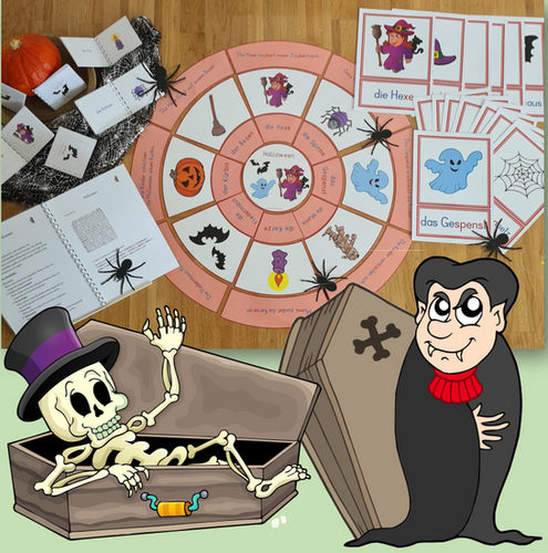 Wortschatz HALLOWEEN - Materialpaket in Silbenschrift | SLL