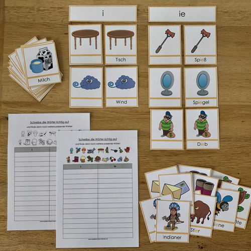 Legematerial und Kopiervorlagen zur Unterscheidung von I oder IE | SLL