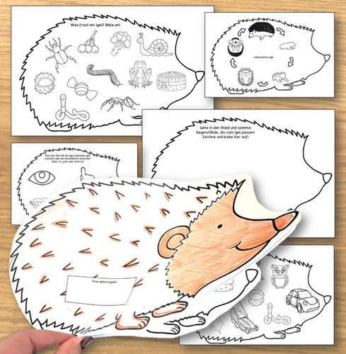 Igel Aufgabenheftchen für die 1. Klasse oder KIGA/KITA | SLL