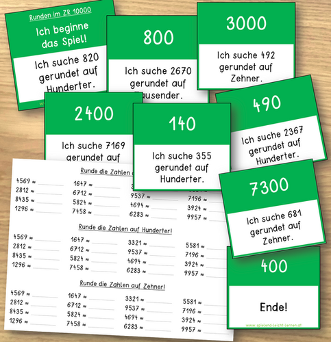 Runden von Zahlen – Lesespiel und KV im ZR 10000 | SLL
