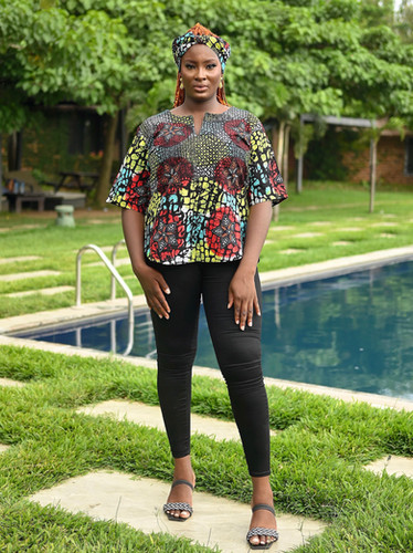 African Print Top - Mandisa | Ankara Print Top | FLE Clothing UK